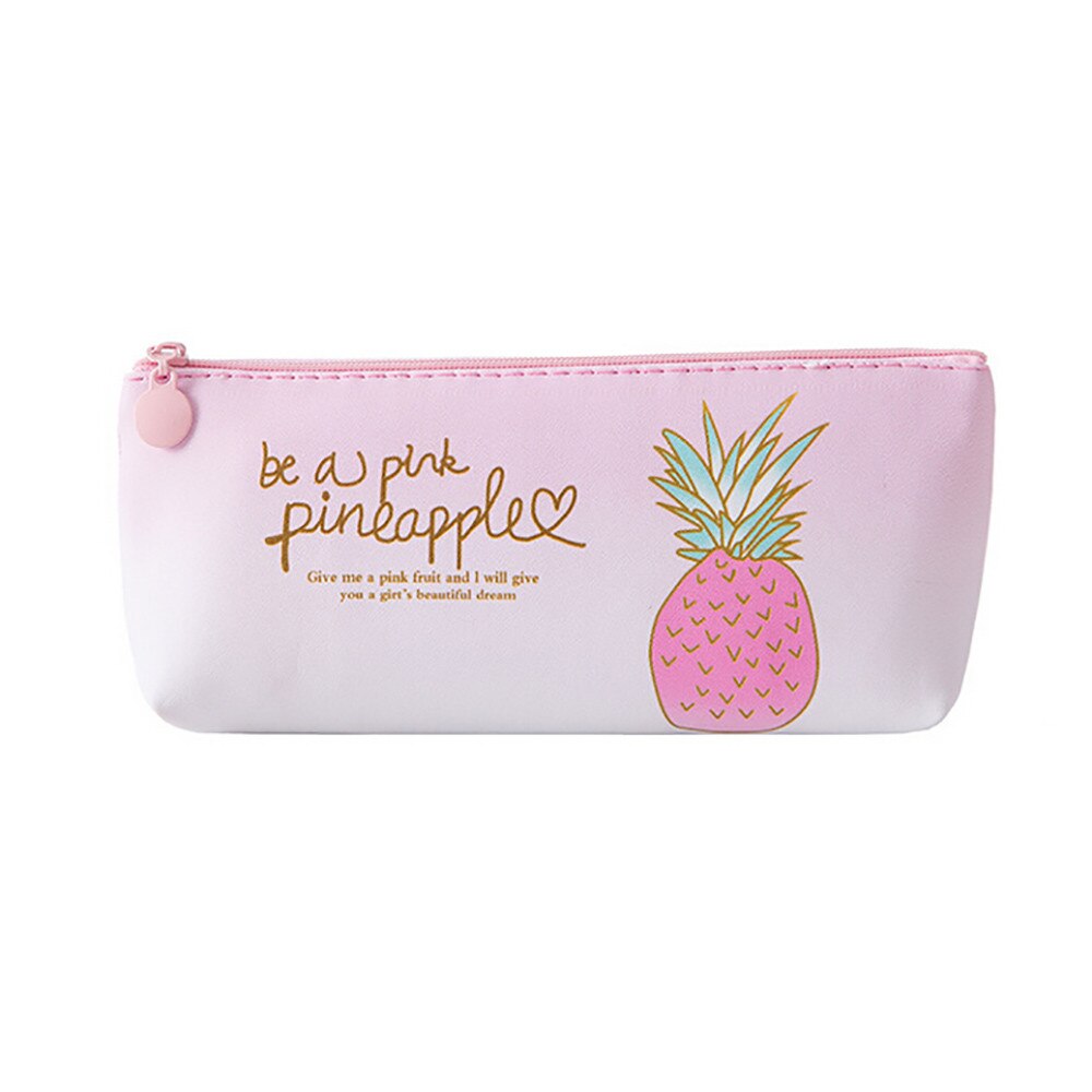 Pink Pineapple Pencil Case Cosmetic Bag Makeup Pou... – Grandado