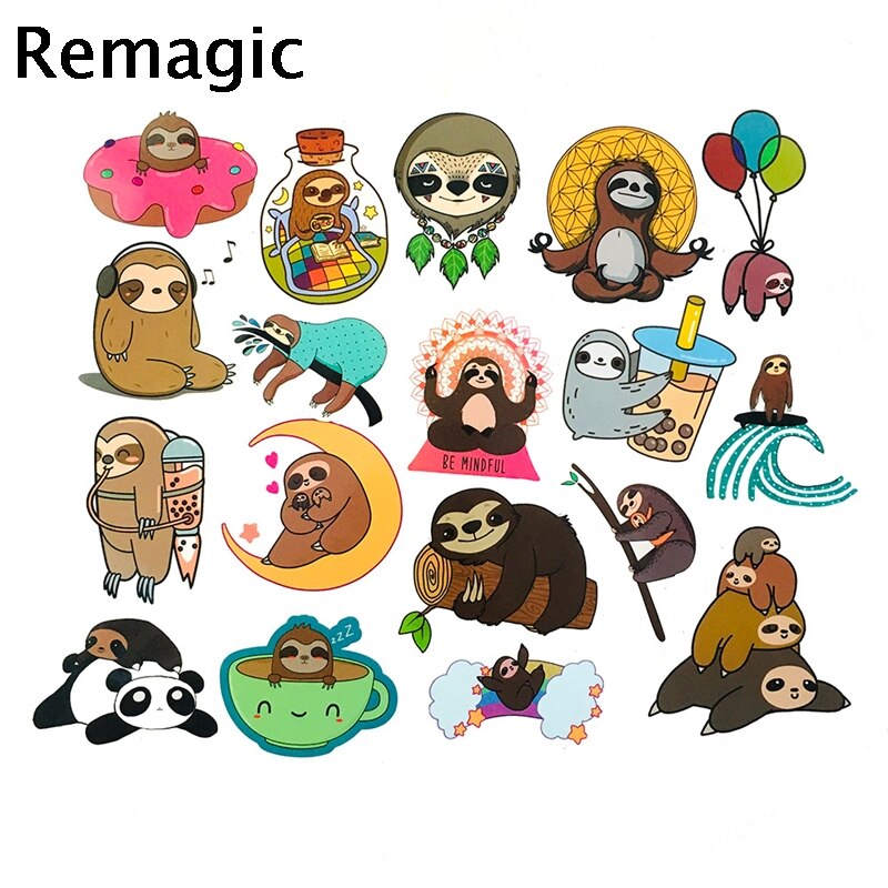 50pcs Cartoon sloth Stickers decal scrapbooking di... – Grandado