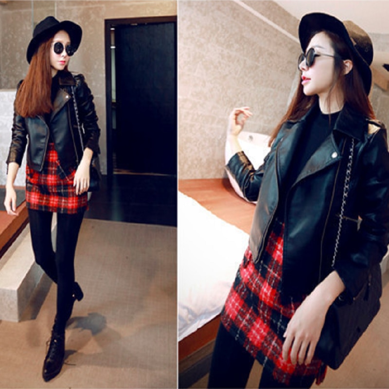 GOOHOJIO Basic Silm Women Pu Leather Outwear Woman... – Vicedeal