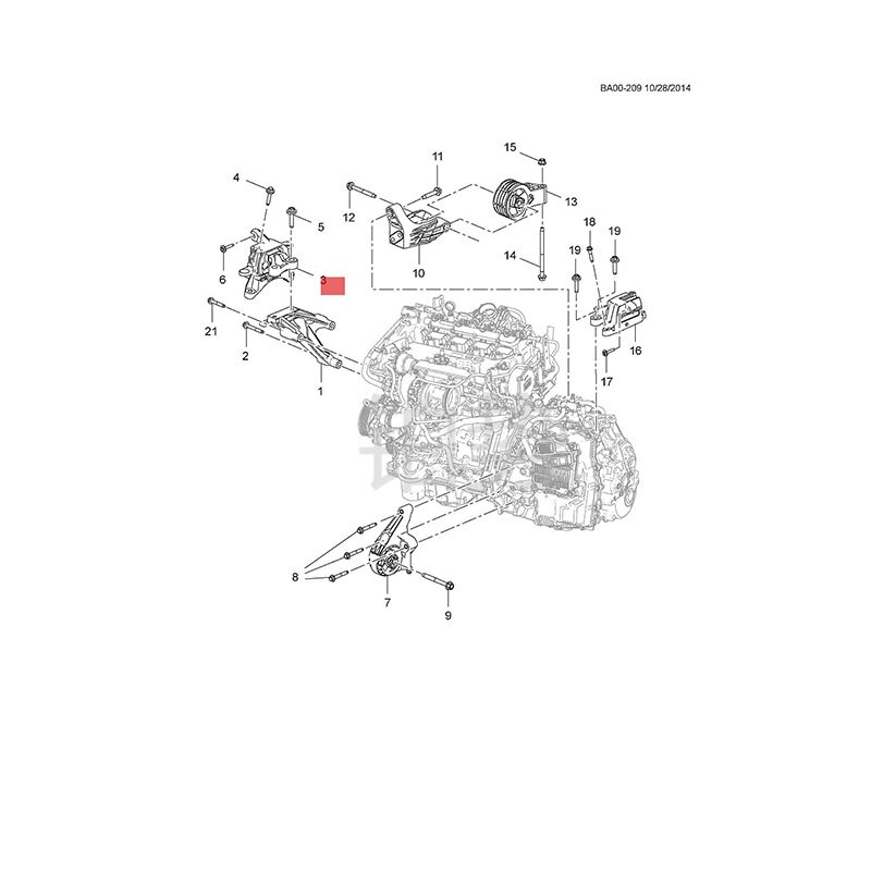 Auto Motor Mount -Bui Cke Nvi Si Op 28T Motor Voet... – Vicedeal
