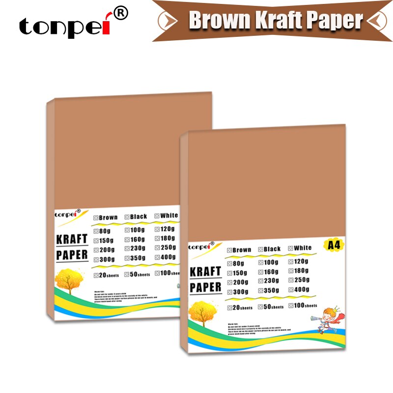 A4 Brown kraft paper Cardstock Paperboard Handmade... – Vicedeal
