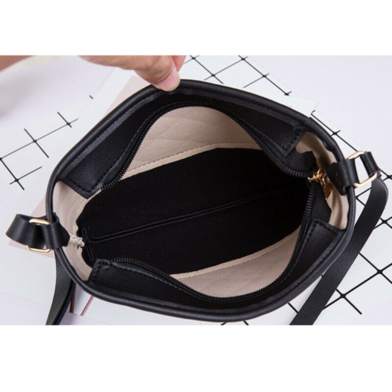 Women Large Capacity PU Leather Handbag Purse Soli... – Grandado