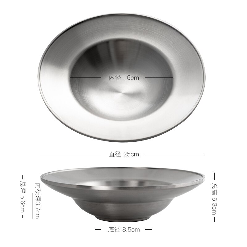 ONLYCOOK Pasta Dish 304 Stainless Steel Pasta Plat... – Grandado