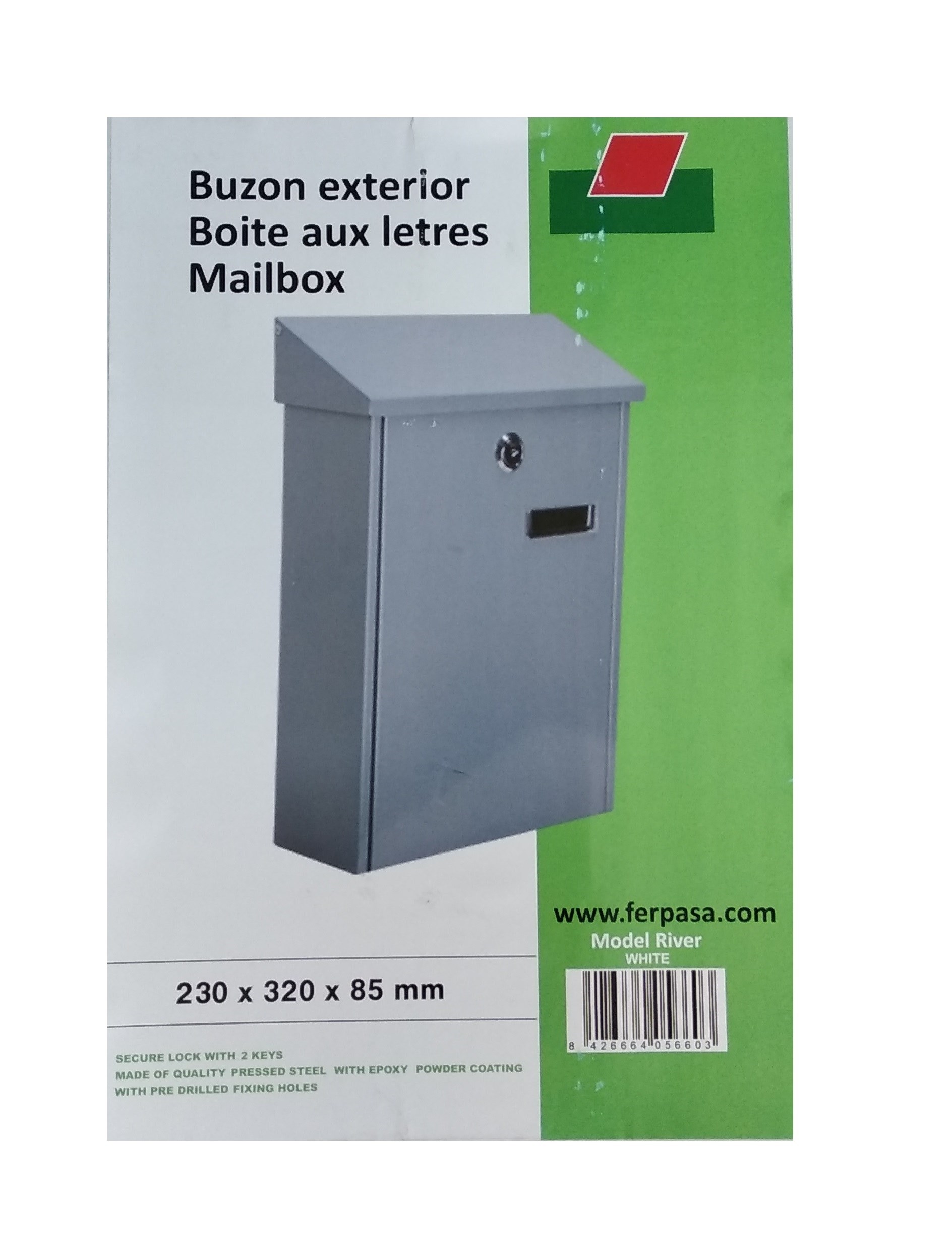 FERPASA BUZON EXTERIOR MODELO RIVER COLOR NEGRO. E... – Grandado
