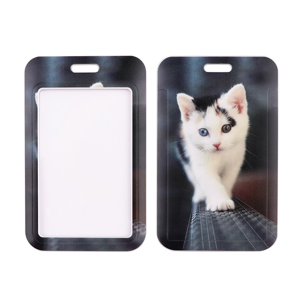 YA118 Black Cat Card Cover Business Card With Lany... – Grandado