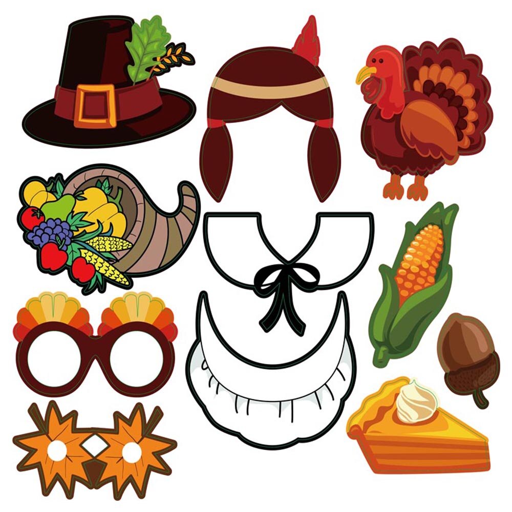 36 stks/set Thanksgiving Photo Booth Props Maïs Vo... – Grandado