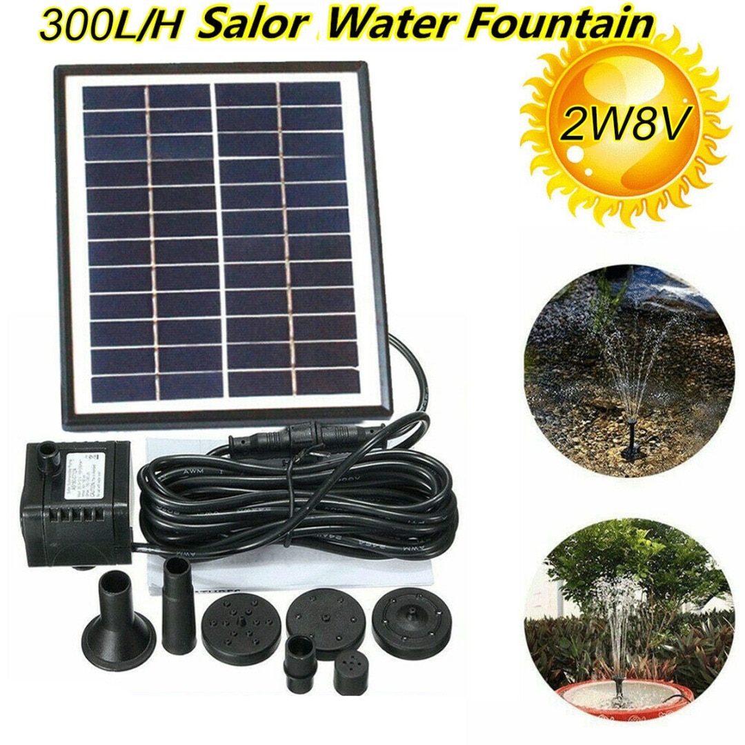 8V Solar Panel Powered Water Feature Pump Garden P... – Vicedeal