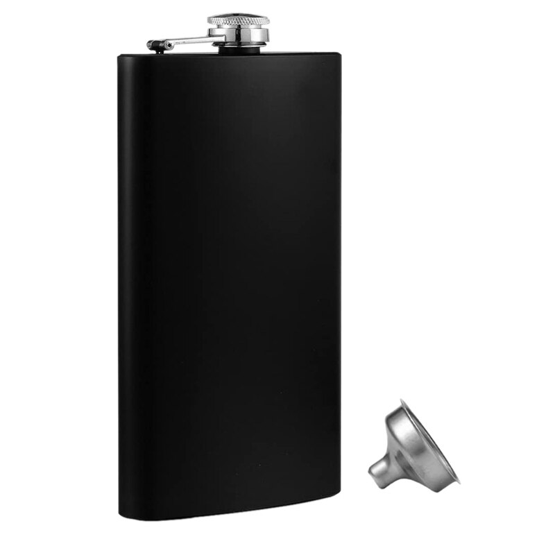 Hip Flask For Liquor Matte Black 8 Oz Stainless St... – Grandado