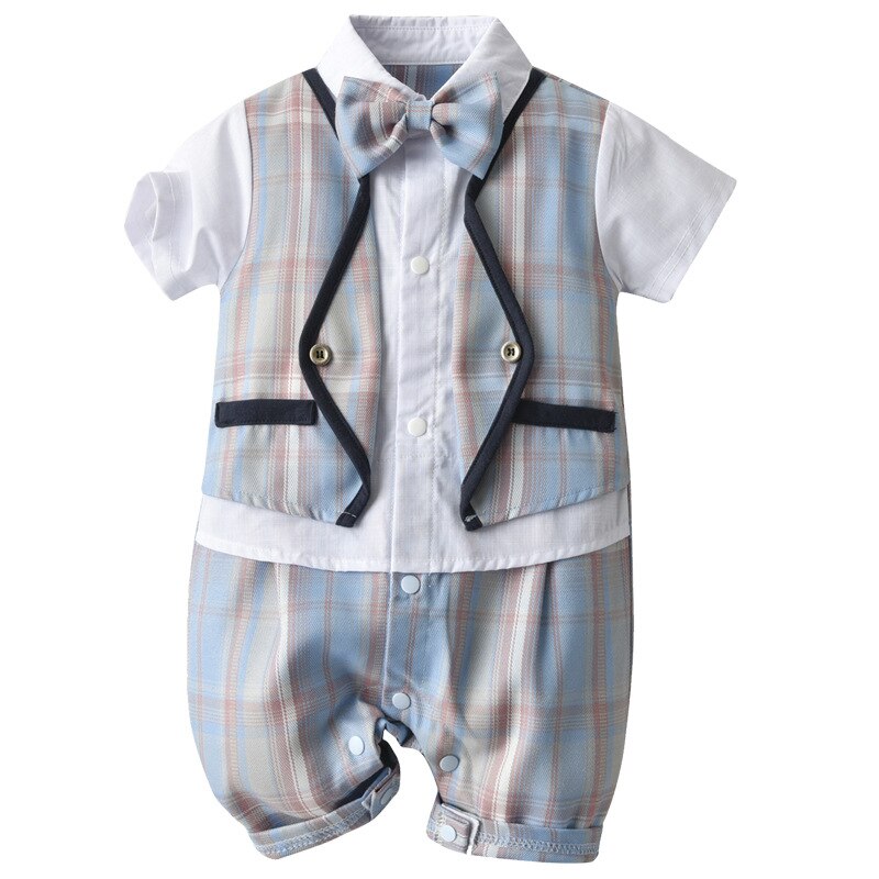 Summer Infant Boy Wedding Suits Formal Wear Cotton... – Vicedeal