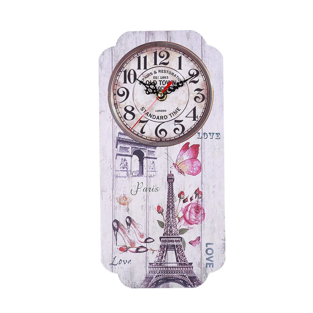 Wooden MDF Wall Clock Farmhouse Decor Wall Watch L... – Grandado