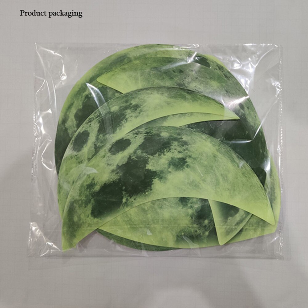 13cm Moon Phase 3D Luminous Wall Glow Sticker Livi... – Grandado