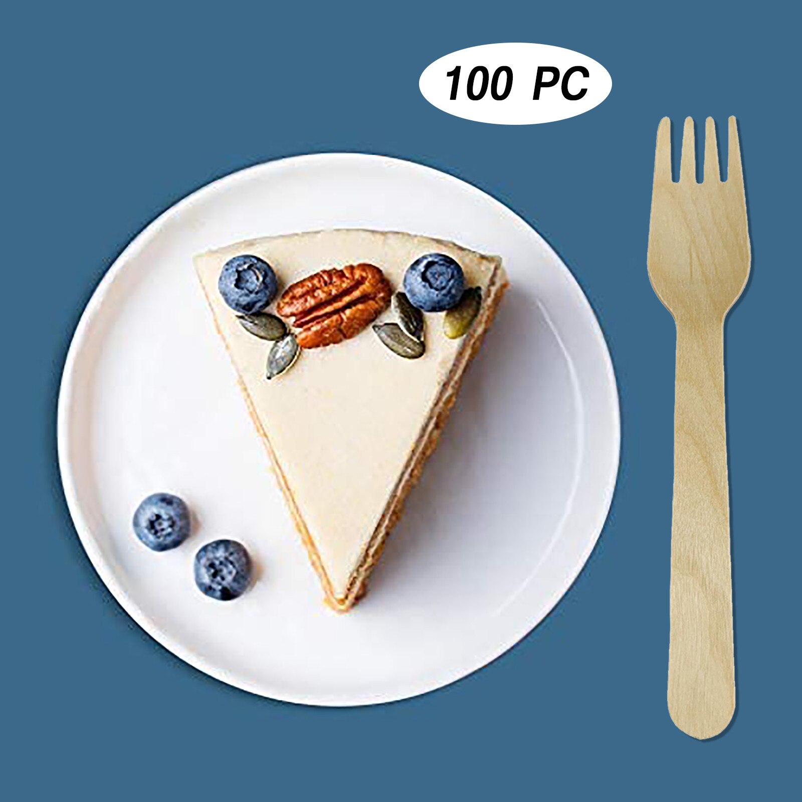 100pcs Picnic Wooden Fork Bamboo Plates Party Disp... – Grandado