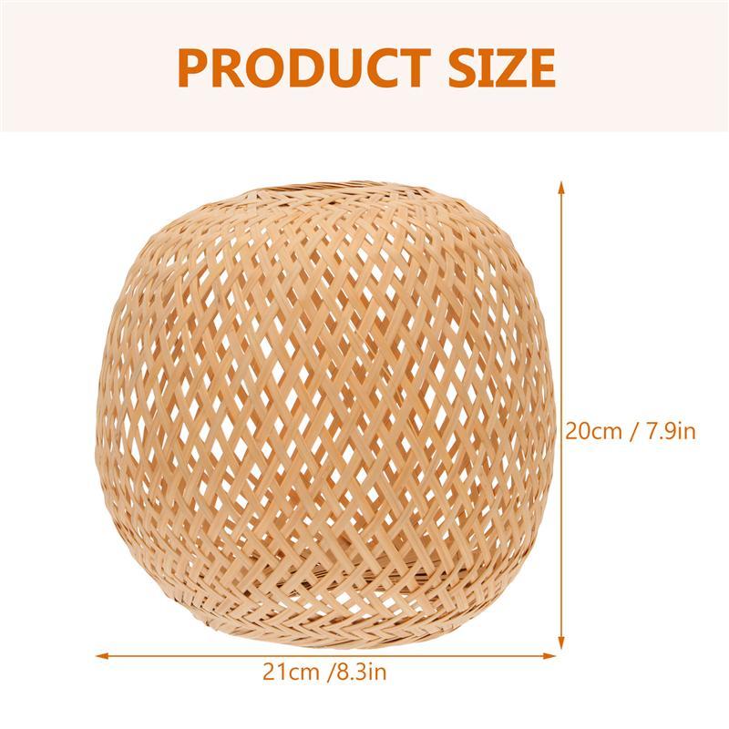 1pc Bamboo Pendant Lamp Cover Rural Style Handmade... – Grandado