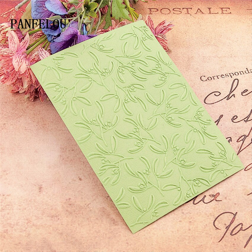 PANFELOU Beautiful leaves Embossing folders Plasti... – Grandado