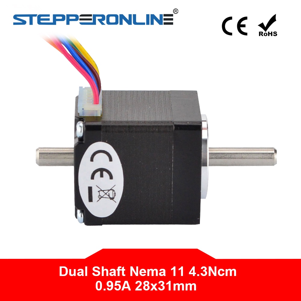 Dual Shaft Nema 11 Unipolar Stepper Motor 6-lead 1... – Vicedeal