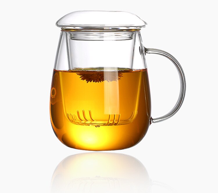 Clear Heat Resistant Tea Coffee Cup With Tea Infus... – Vicedeal