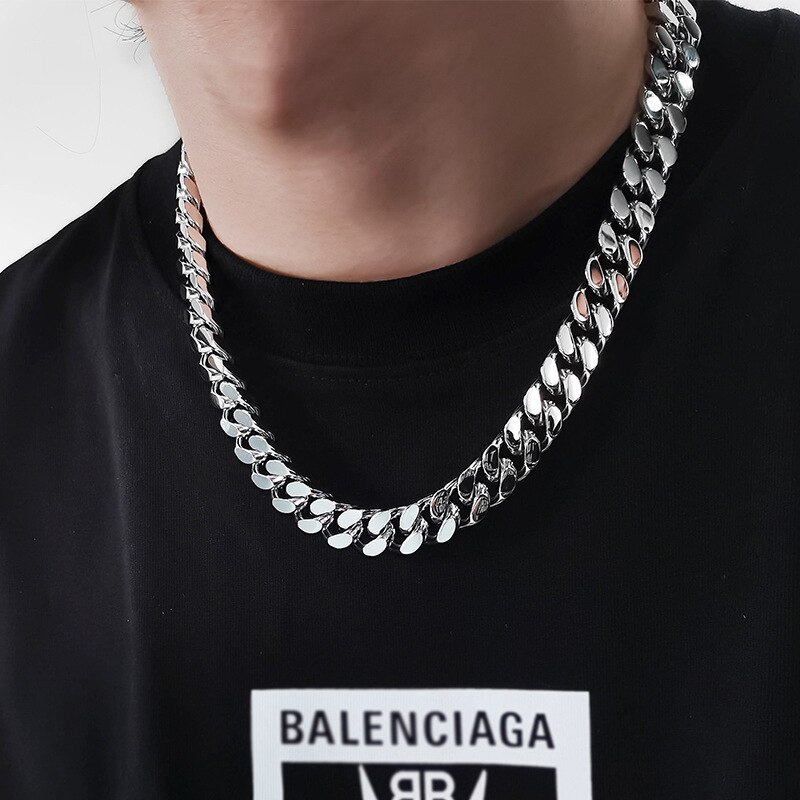 HNSP 10MM-14MM Thick Men Chain Stainless Steel Cub... – Grandado