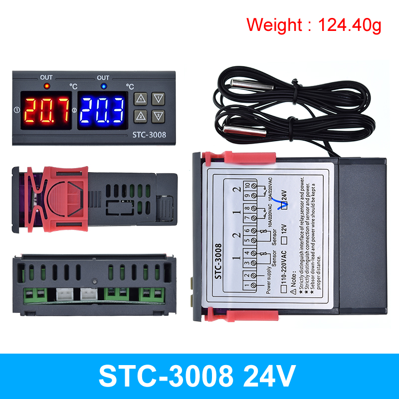 Dual Digital STC-3008 Temperature Controller Two R... – Grandado