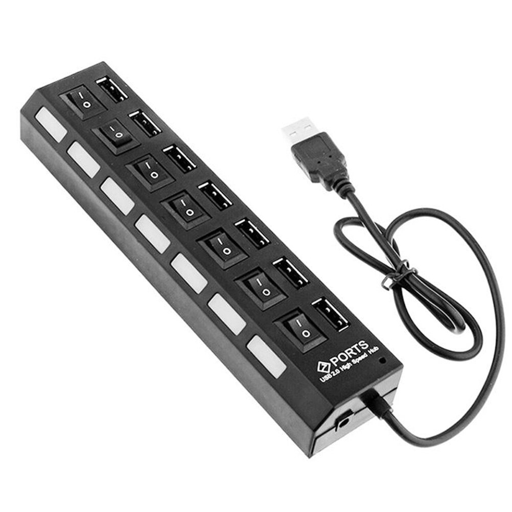 7 Ports Usb Hub LED USB High Speed 480 Mbps Adapte... – Vicedeal