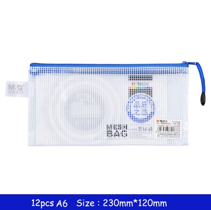 M & G A6/A5/B5/A4 mesh rits tas bestand zak studen... – Vicedeal