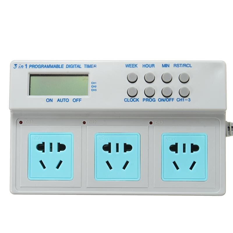 3 in 1 Programmable LCD Digital Timer Socket Power... – Vicedeal