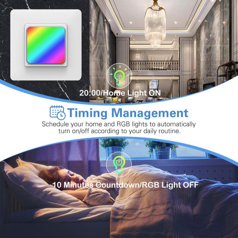 2.4G WiFi Smart Light Switch Glass Panel Touch Swi... – Grandado