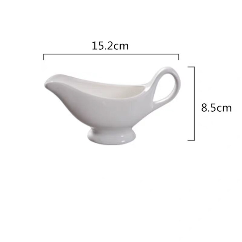 White Porcelain Boats Beefsteak Gravy Boat Steak S... – Vicedeal