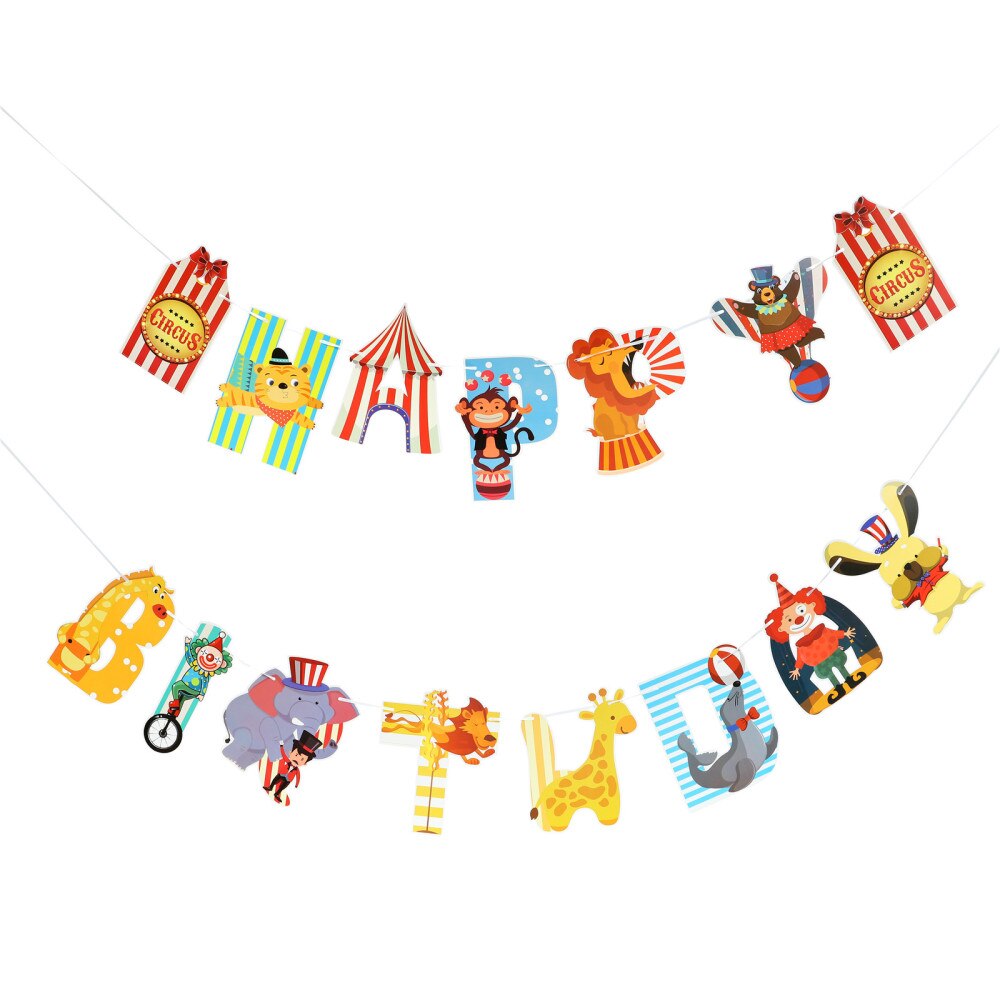 2 Set Circus Themed Birthday Party Banners Party H... – Vicedeal