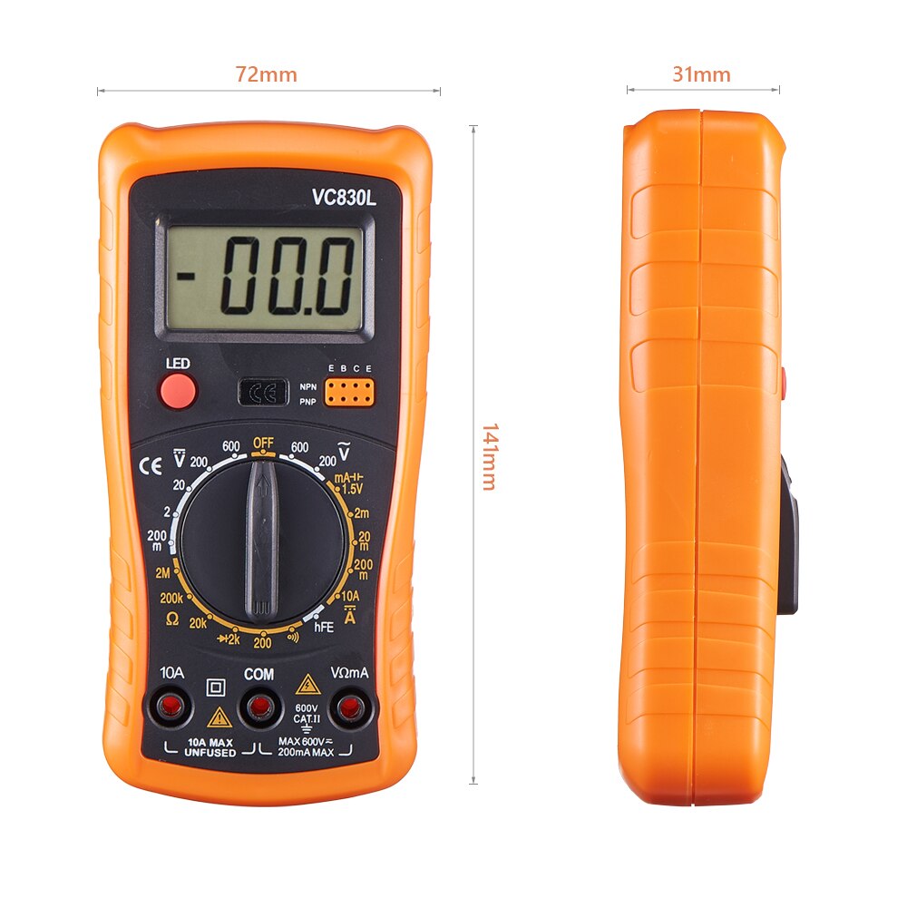 Digital Multimeter Electric Handheld Ammeter Voltm... – Vicedeal