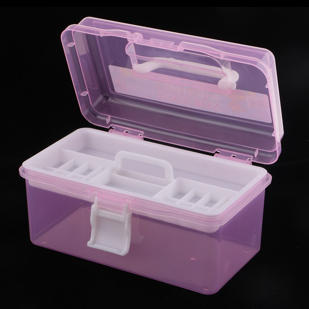 Pink 2 Layer Plastic Jewelry Painting Tool Box Hol... – Grandado