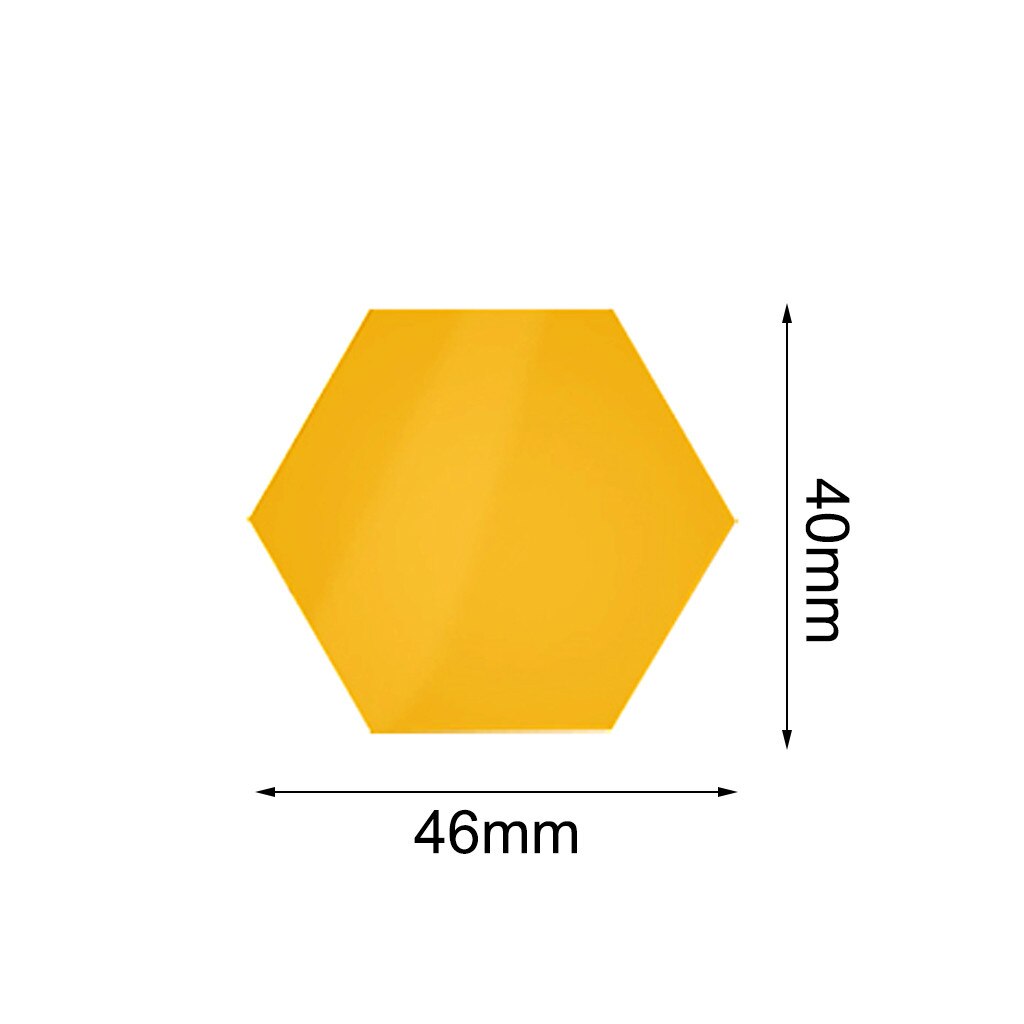 12pcs/set Geometric Hexagon Mirror Wall Sticker Di... – Grandado