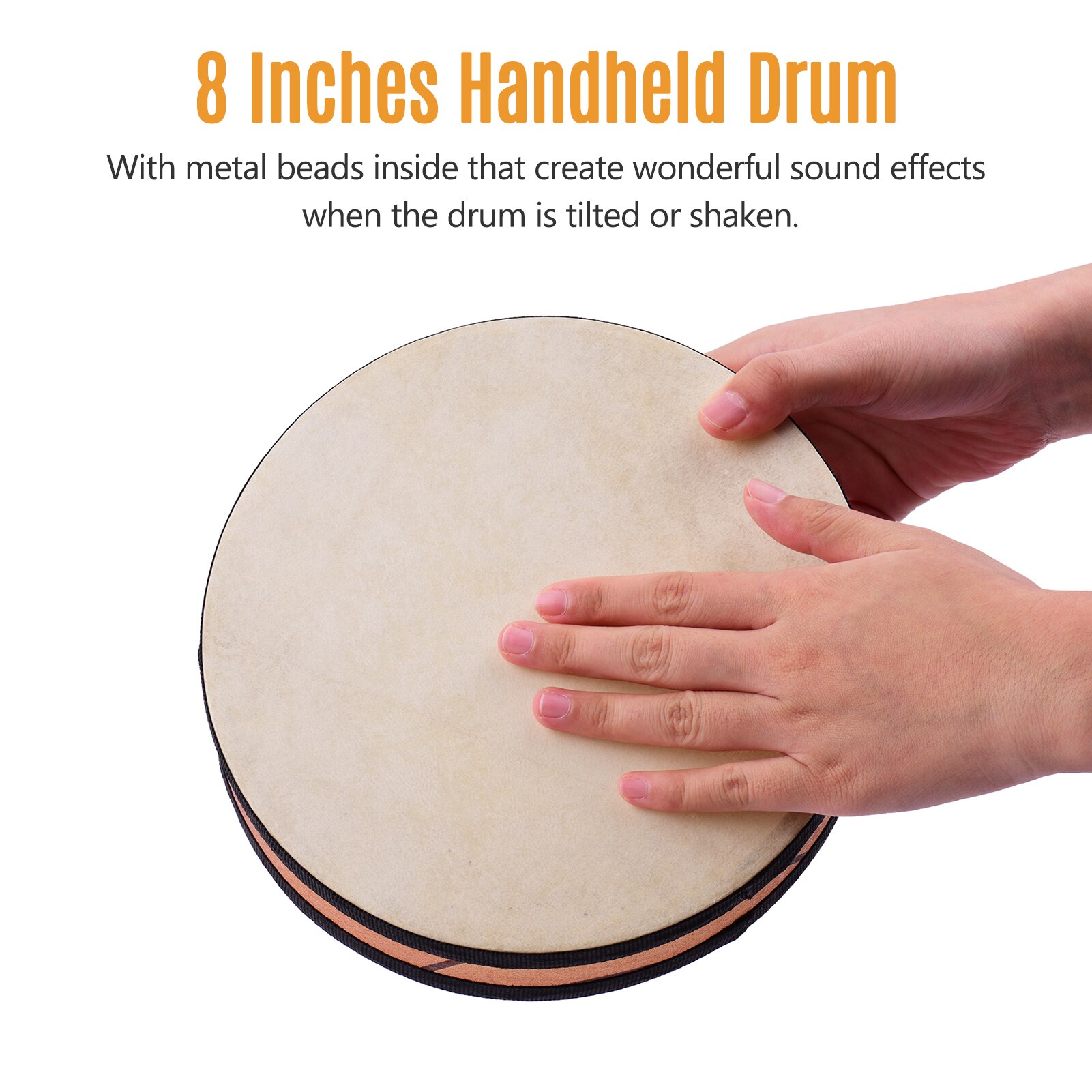 10 Inch Ocean Drum Wooden Handheld Sea Wave Drum P... – Vicedeal