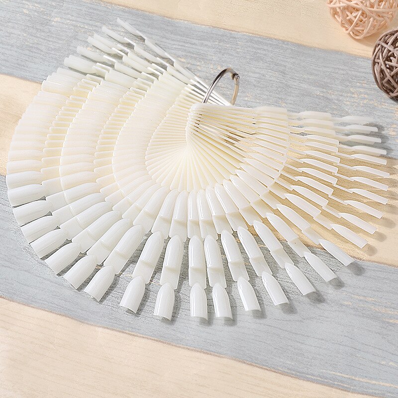 150 Tips Nail Art Fan Shape Display Natural/Clear ... – Grandado