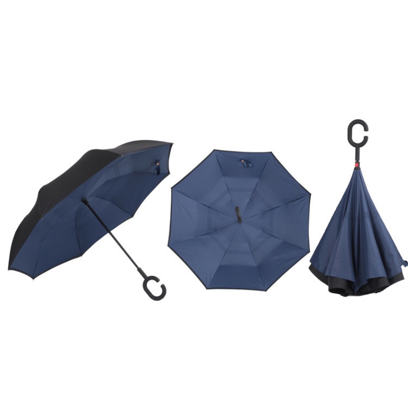 Reverse Folding Double Layer Inverted Umbrella Rai... – Grandado