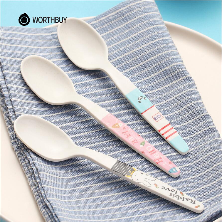 WORTHBUY Cute Cartoon Pattern Kids Soup Spoon With... – Grandado