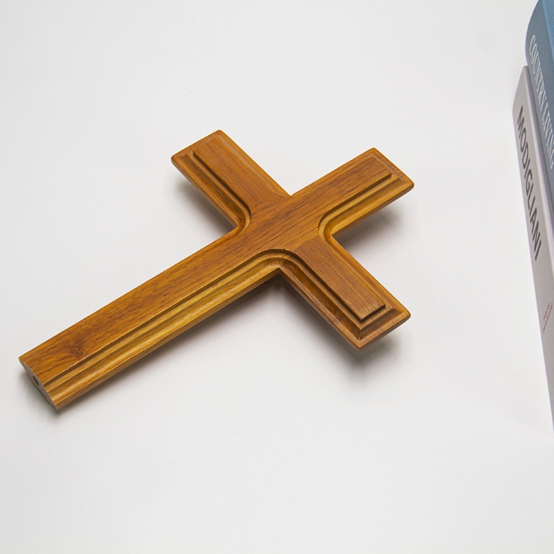 Wooden Standing Cross Decor Altar Cross with Stand... – Grandado