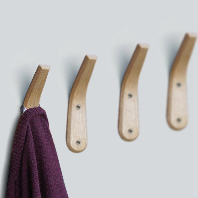 3PC Hard Wooden Hooks Set Clothes Coat Hooks Oak W... – Grandado
