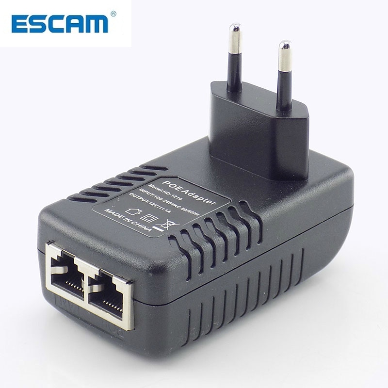 ESCAM 12V 1A POE Injector Wall Plug POE Switch Pow... – Grandado