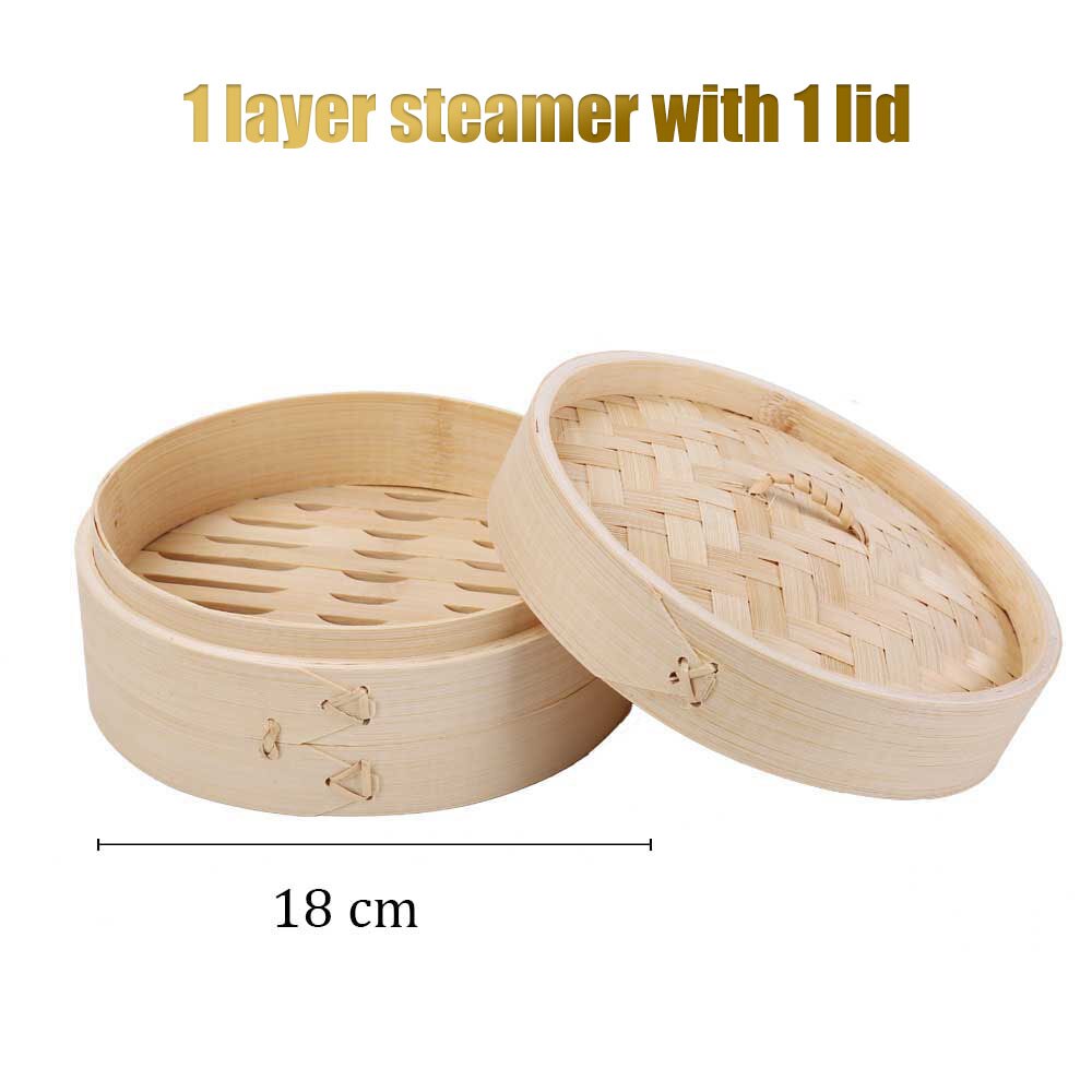 Bamboo Steamer Weaving Cooker Basket Tools With Co... – Grandado
