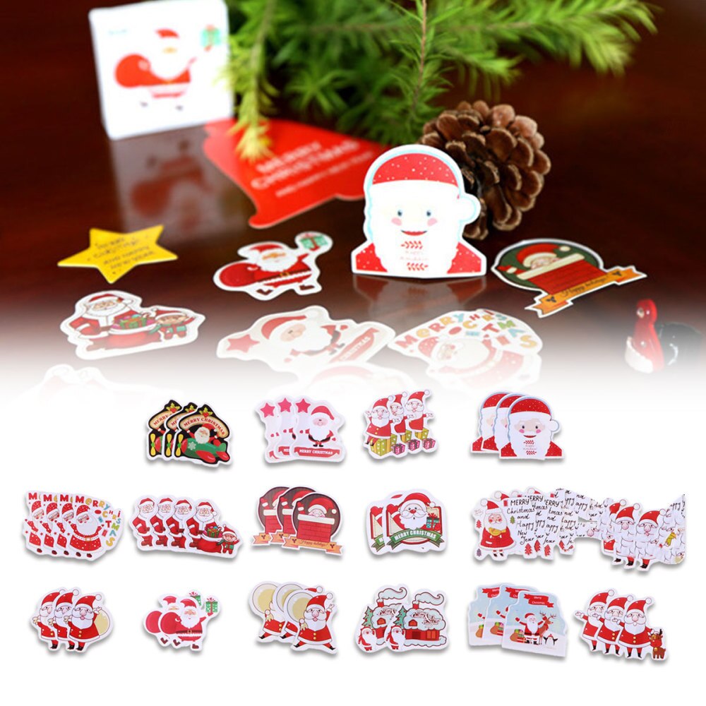 48Pcs Kerstman Sticker Zelfklevende Diy Cartoon St... – Vicedeal