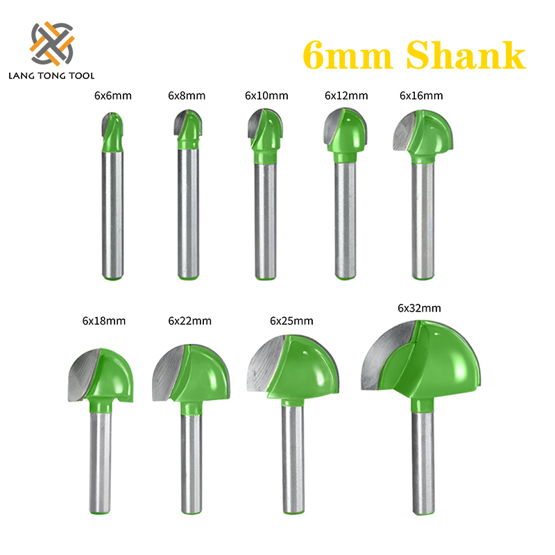 6mm Shank Ball Nose Router Bits Set End Mill Round... – Vicedeal