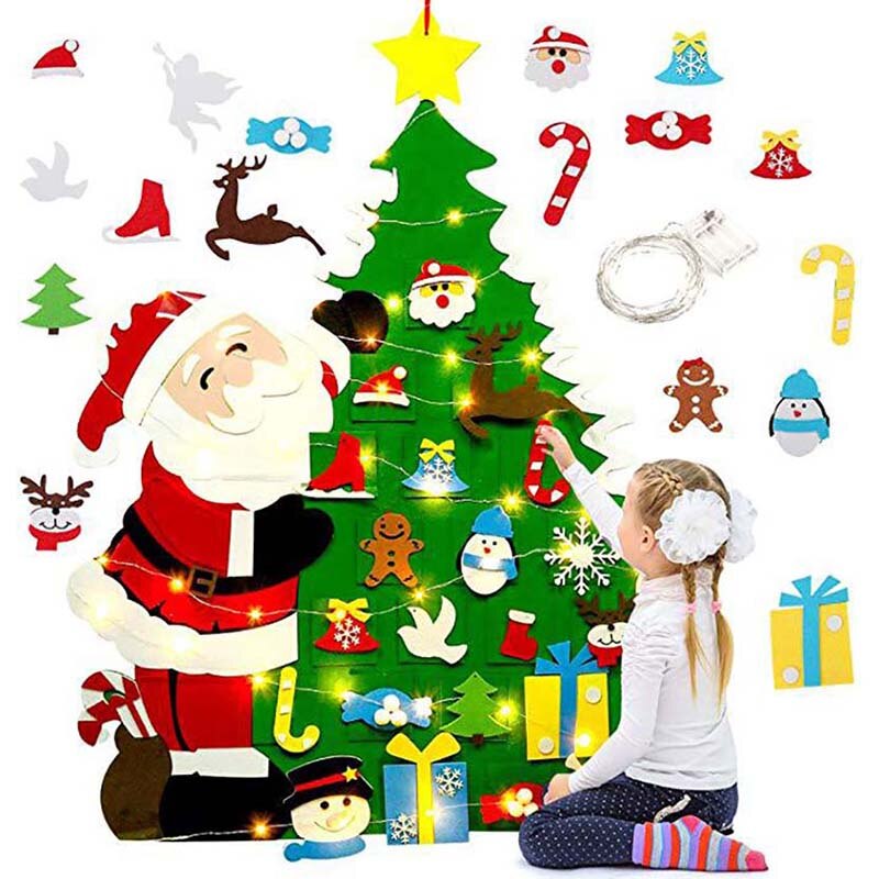 DIY 3D Felt LED Christmas Tree Year Children Toys ... – Grandado