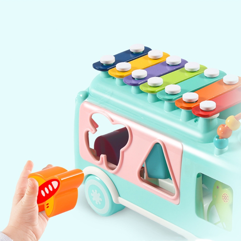 Funny Pull Push School Bus Toy Baby Toys Xylophone... – Grandado