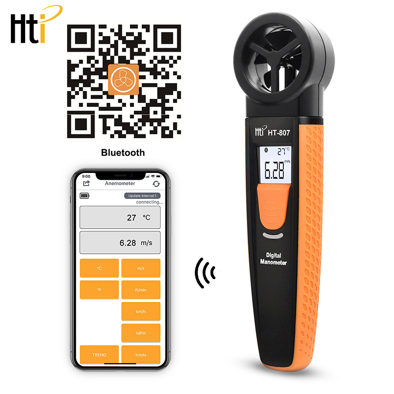 HT-807 Wind Meter Digitale Bluetooth Pocket Anemom... – Vicedeal