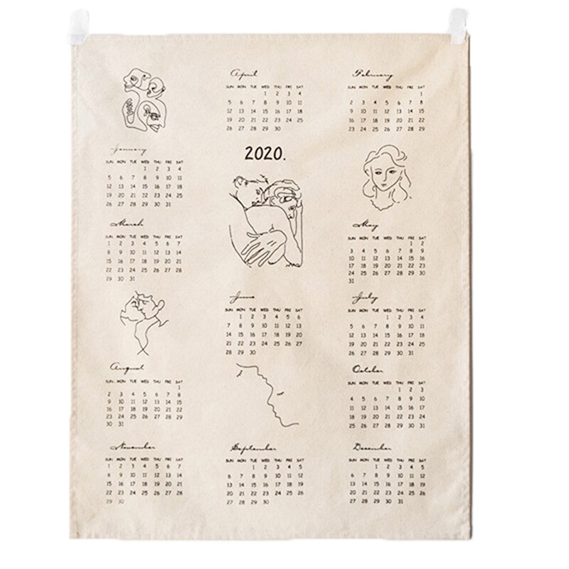 And Calendar Fabric Printed Wall Calendar Big Size... – Grandado