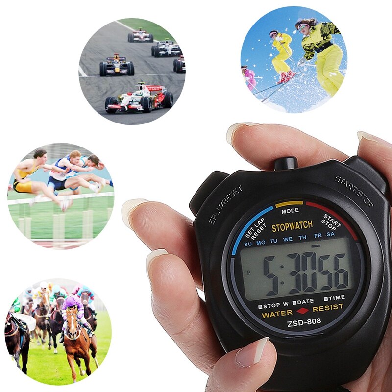 Handheld Digital LCD Sports Stopwatch Chronograph ... – Grandado