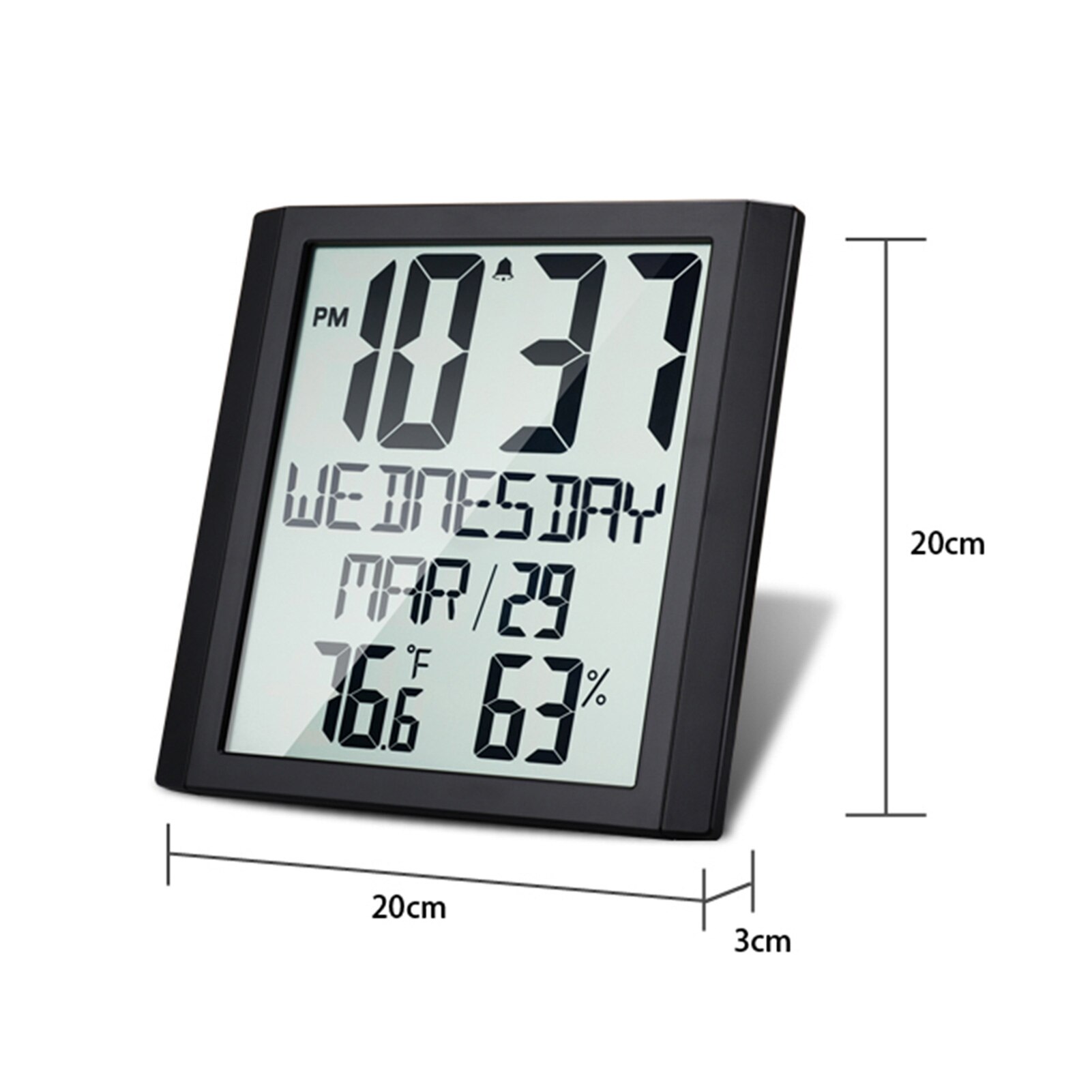 Digital Clock Temperature Humidity Meter Calendar ... – Grandado