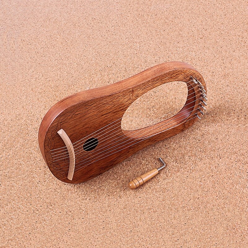 Wooden Harp 10 String Harp Portable Small Lyre wit... – Grandado