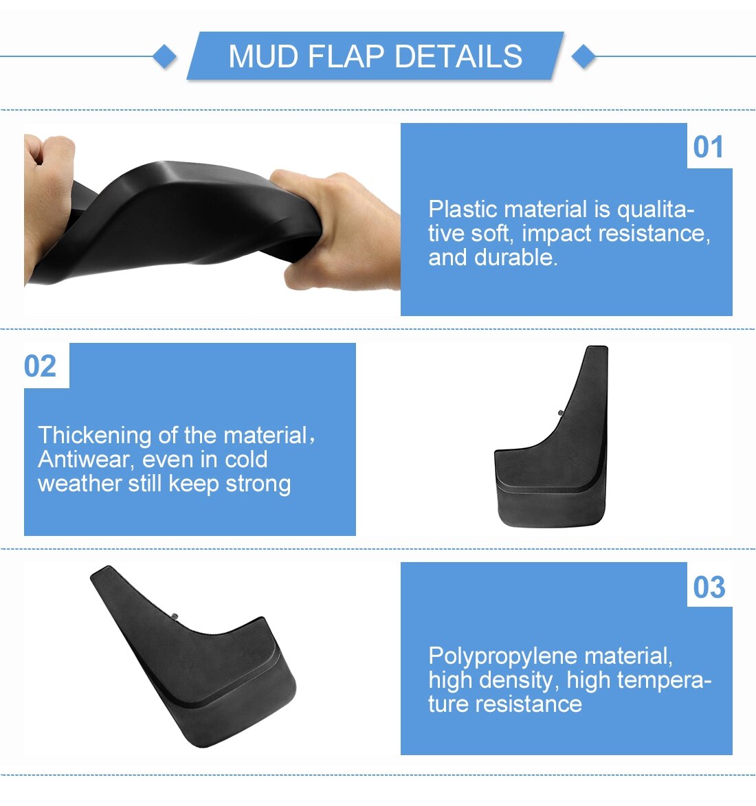 X AUTOHAUX Pair/2PCS Black Plastic Universal Autom... – Vicedeal