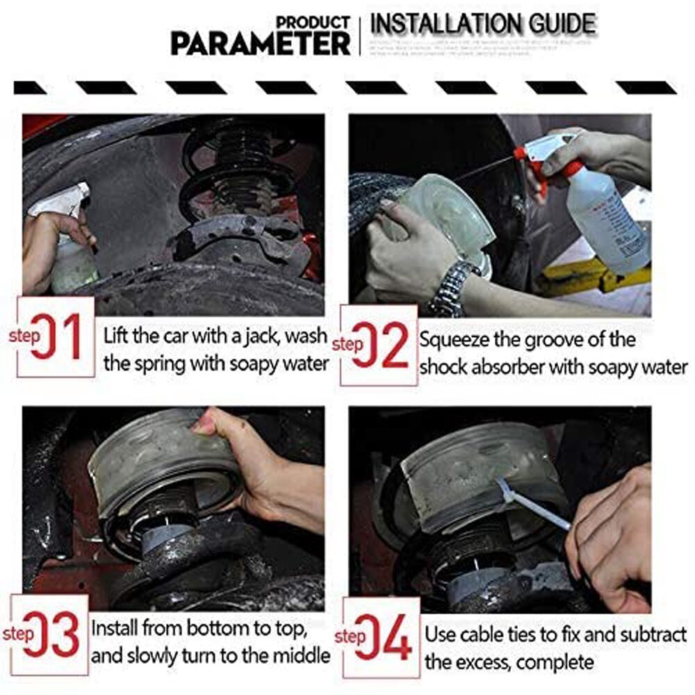 2Pcs Universal Car Shock Absorber Spring Bumper Po... – Grandado